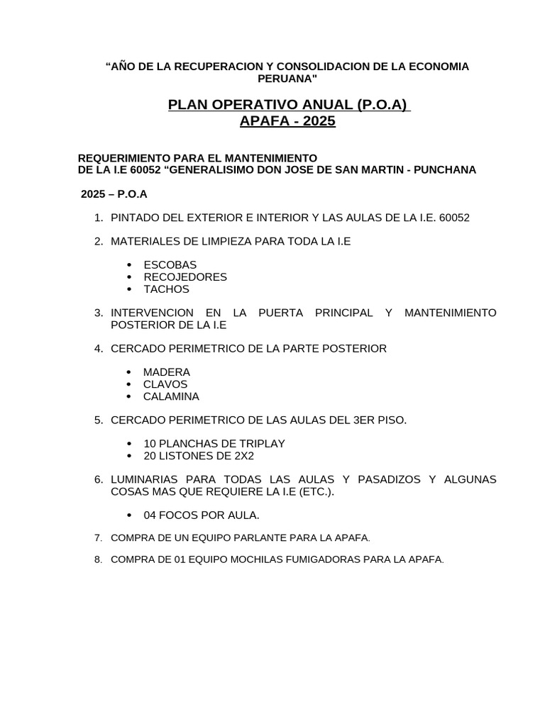 Poa 2025 Apafa | PDF