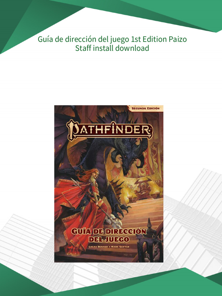 Guía de Dirección Del Juego 1st Edition Paizo Staff PDF Download | PDF | Juegos de rol | Juegos ...