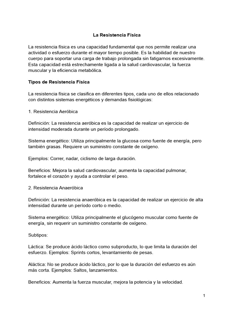 Conceptos educación física | PDF | Resistencia | Flexibilidad (anatomía)