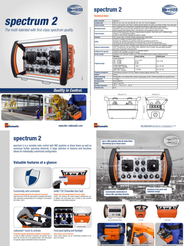 HBC Radiomatic Spectrum 2 Overview | PDF | Transmitter | Hertz