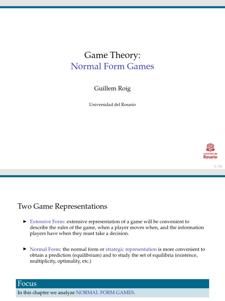 2-Normal Form Games | PDF | Auction | Auction Theory