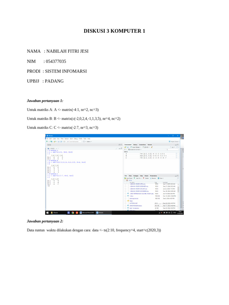 Diskusi 3 Komputer 1 | PDF