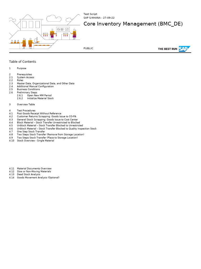 BMC S4hana2022 BPD en de | PDF | Inventory | Warehouse