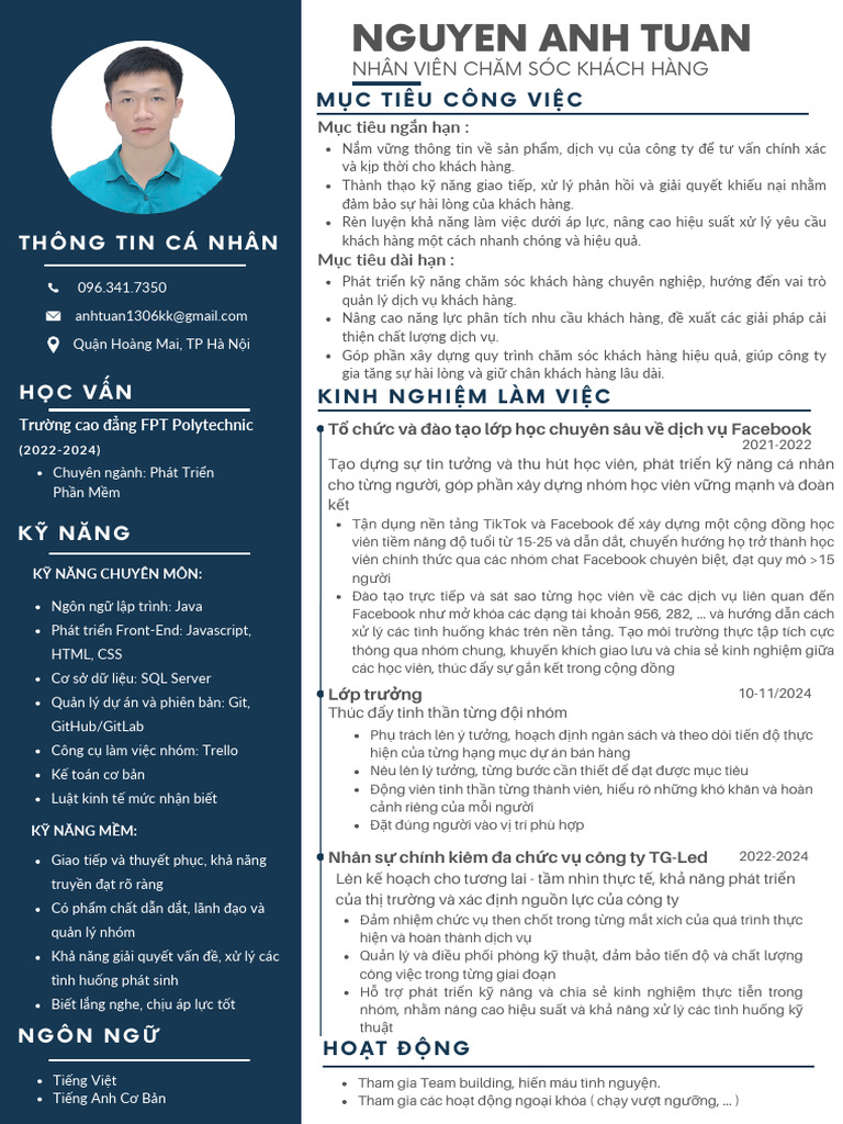 Nguyen Anh Tuan CSKH | PDF