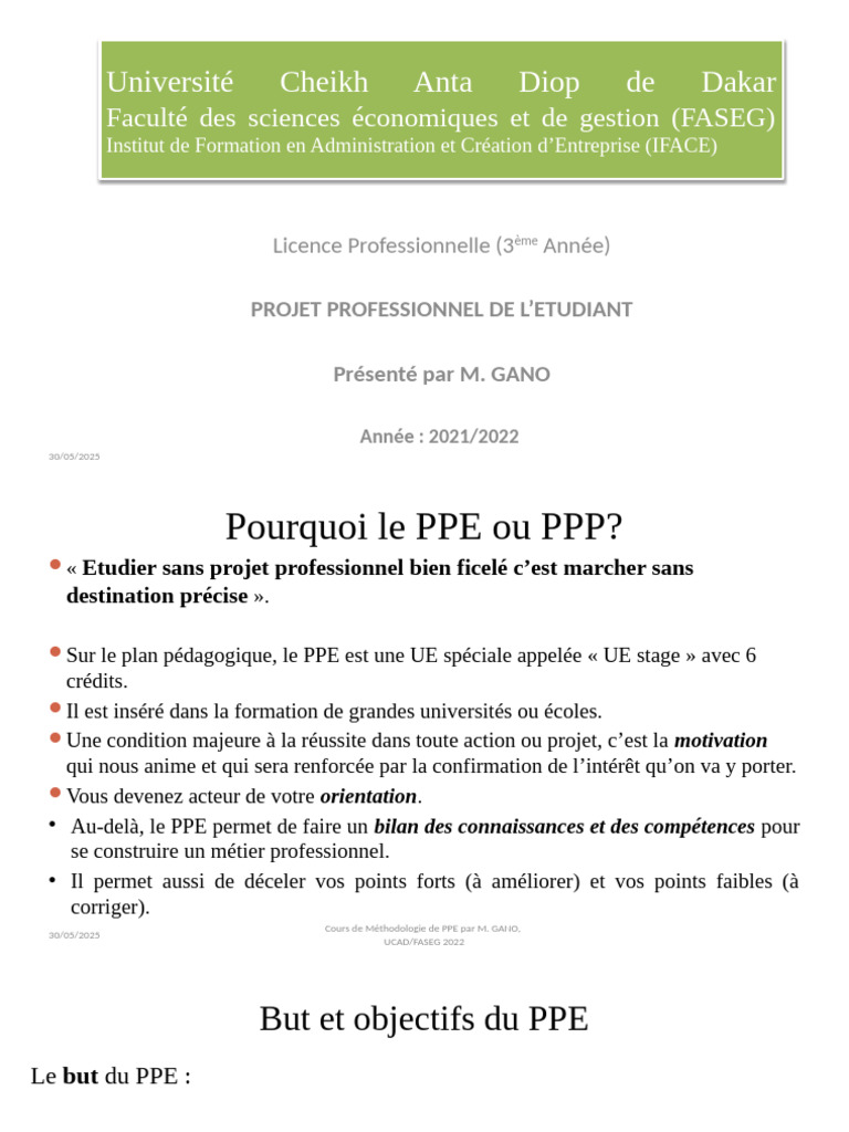 IFACE PPE Licence 3 | PDF