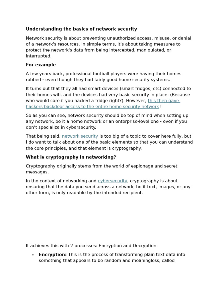 Basics of Network Security and Cryptography | PDF | Data Compression ...