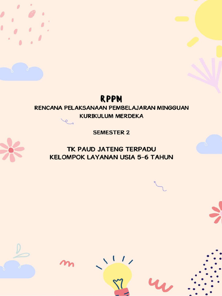 RPPM TK B 5 6 Tahun Kurikulum Merdeka Smt2 FREE | PDF