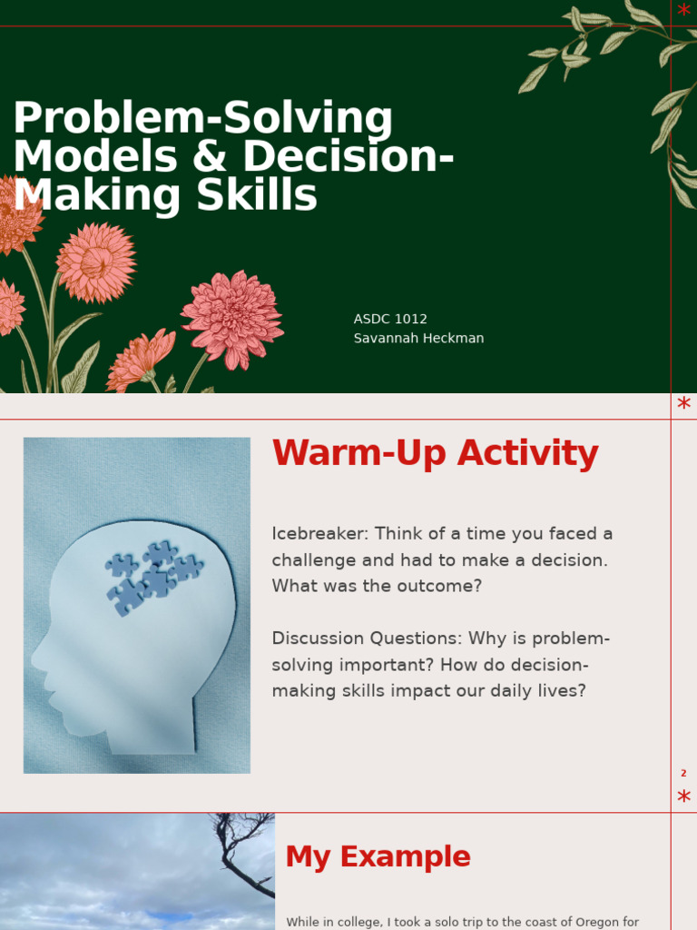 Problem-Solving Models & Decision-Making Skills | PDF | Decision Making ...