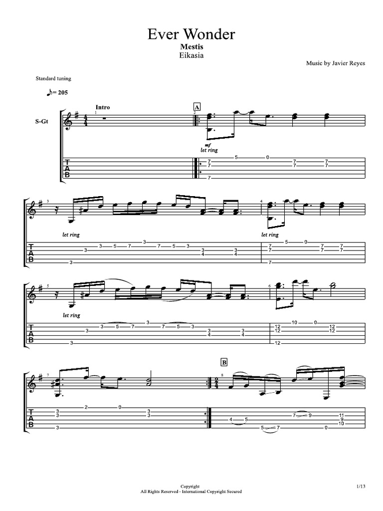 Ever Wonder Guitar 1 | PDF