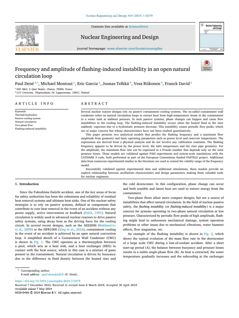 Frequency and Amplitude of Flashing-Induced Instability in An Open ...