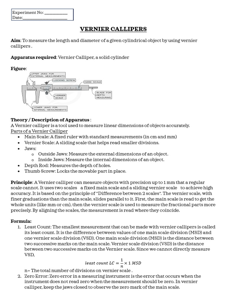 Class 9 Physics Experiment 1 | PDF