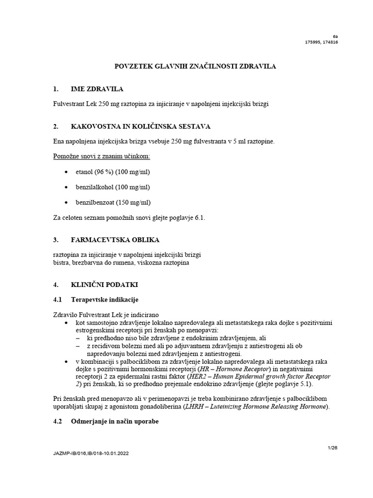 Fulvestrant Lek 250mg | PDF