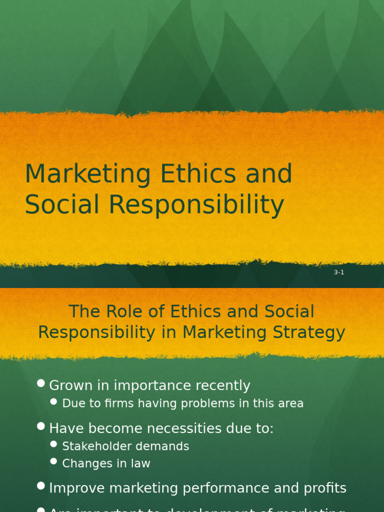 Marketing Ethics and Social Responsibility | PDF | Marketing ...