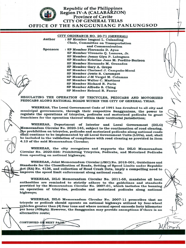 City Ordinance No. 20-71 (General) | PDF
