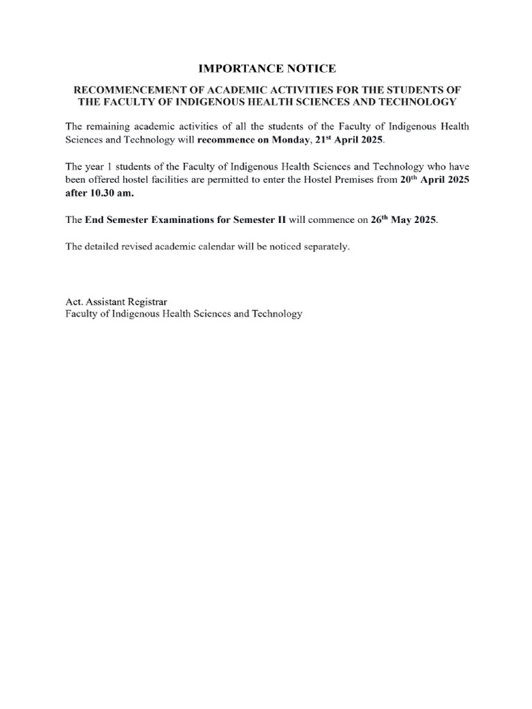 Importance Notice - Recommencement-1 | PDF