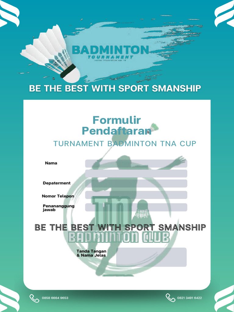 Hijau Putih Simpel Formulir Pendaftaran A4 | PDF