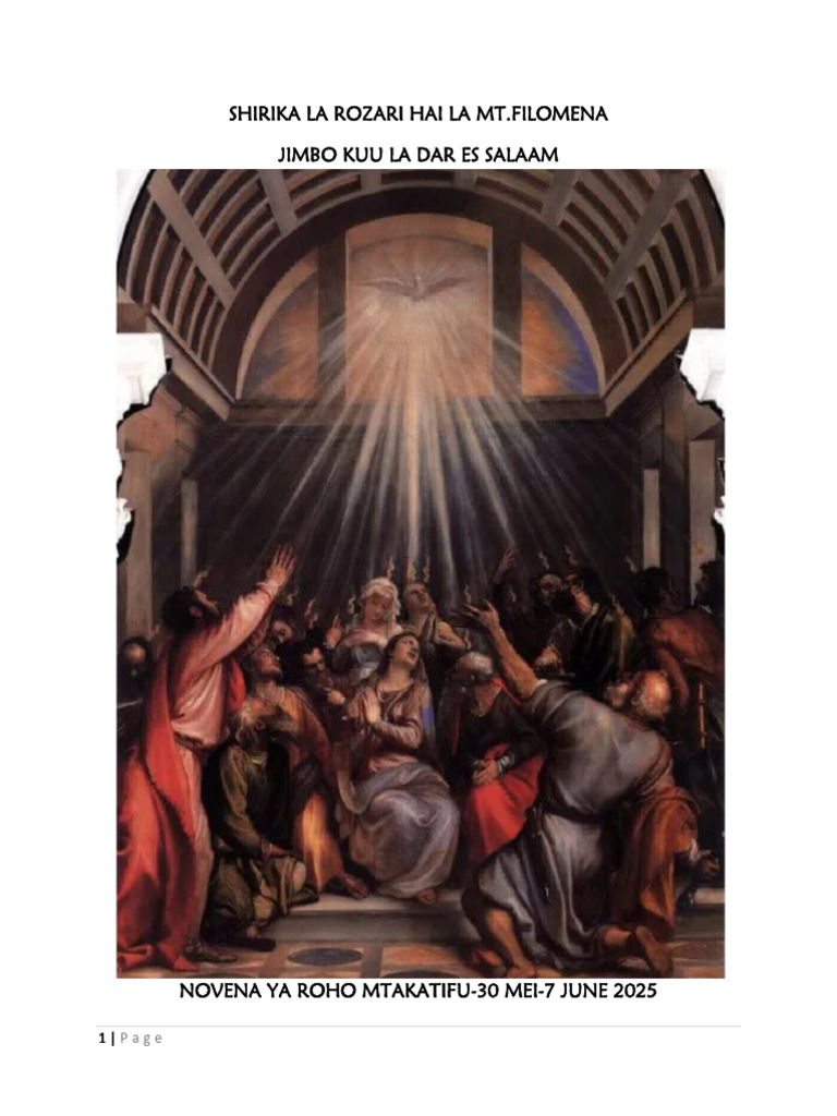 Novena Ya Roho Mtakatifu 2025 | PDF