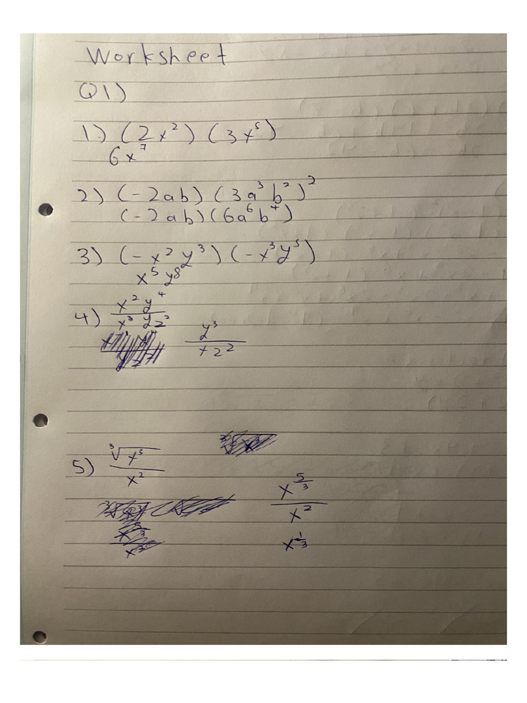 Math Worksheet 1 | PDF