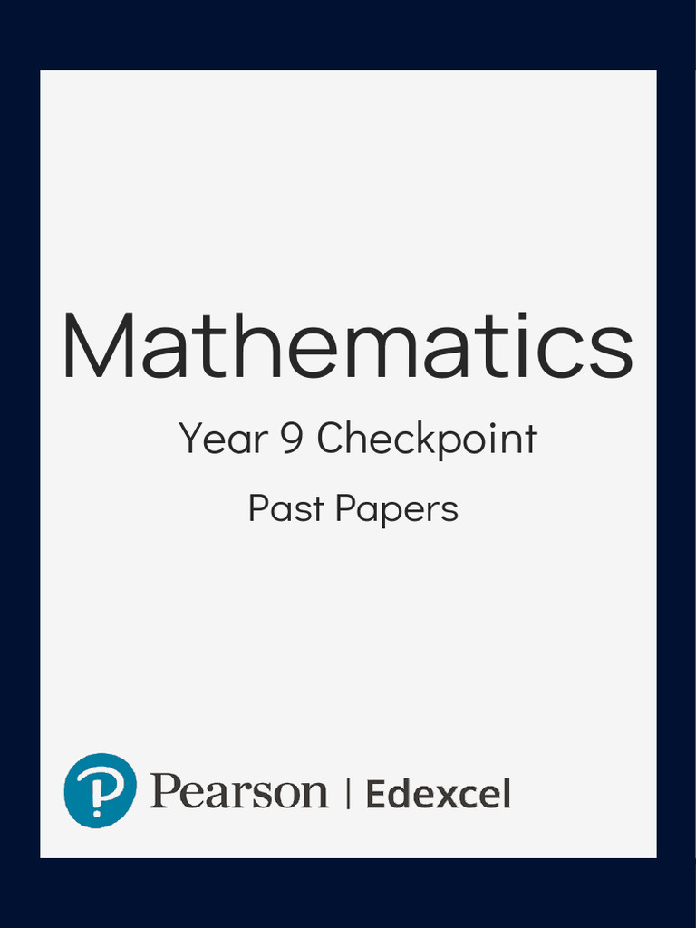 PastPapers Year 9 Checkpoint Cover Page | PDF