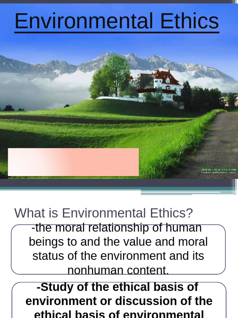 Environmental Ethics (2) | PDF | Environmental Ethics | Natural Environment