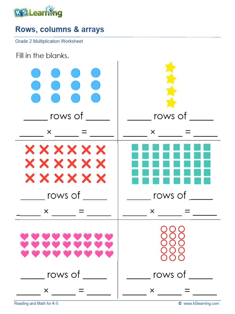 Grade 2 Multiply Rows Columns C | PDF