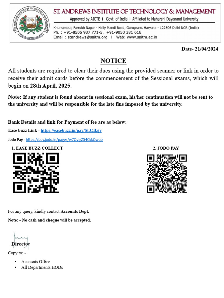 No Dues Notice | PDF