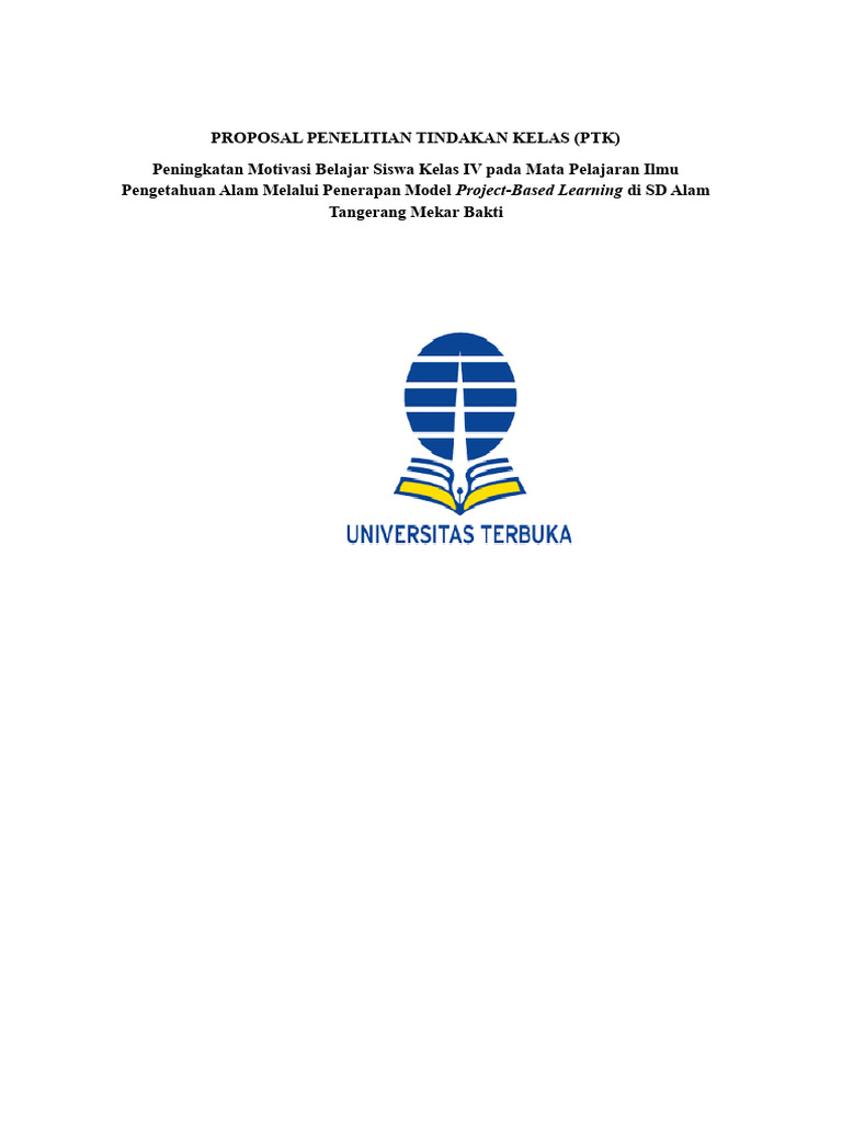Tugas 2 (PTK) Proposal Penelitian Tindakan Kelas | PDF