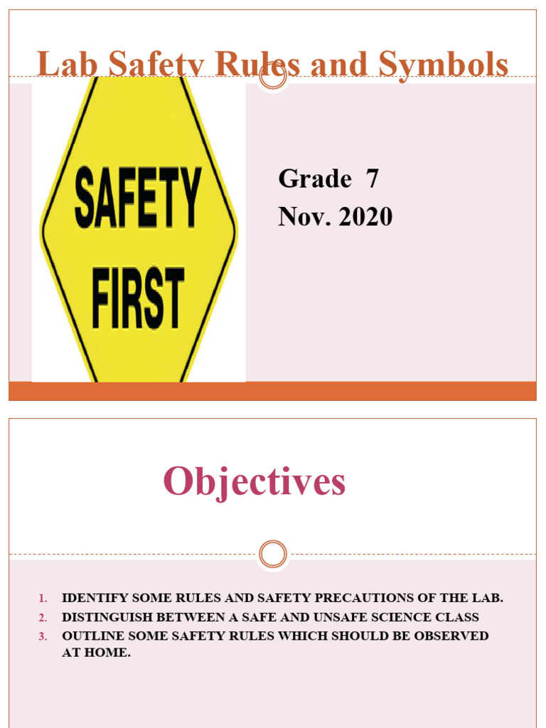 Grade 7 Lab Safety Guidelines | PDF | Laboratories | First Aid