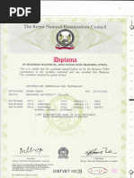 KCSE Certificate Sample and Details | PDF