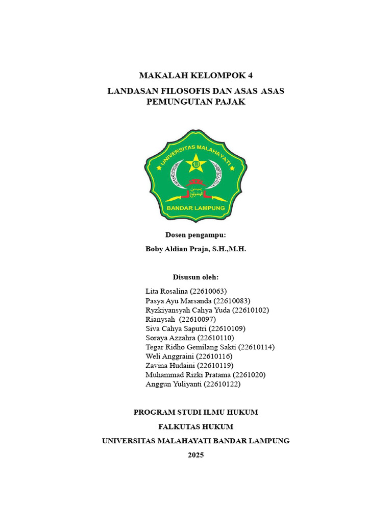 Makalah Hukum Pajak Kel 4 Fix | PDF