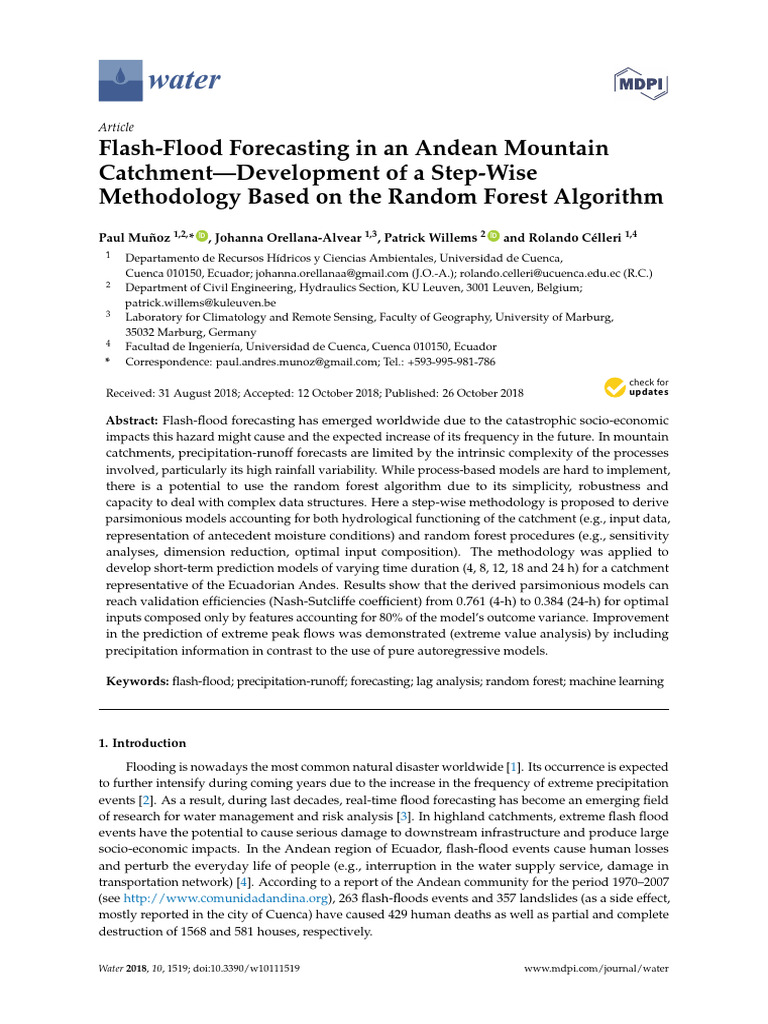 Flash-Flood Forecasting Methodology | PDF | Machine Learning | Support Vector Machine