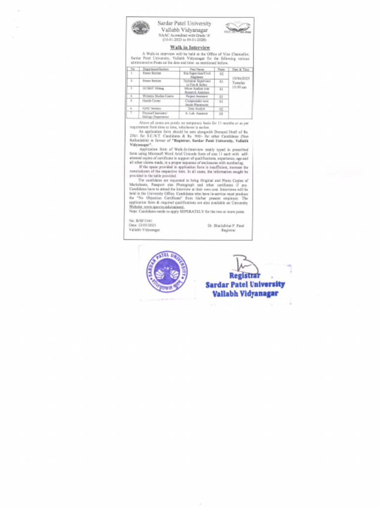 Walk in Interview | PDF