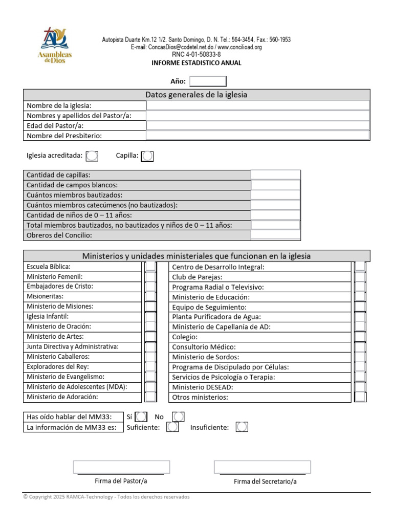 FORMULARIO INFORME ESTADISTICO-1 | PDF