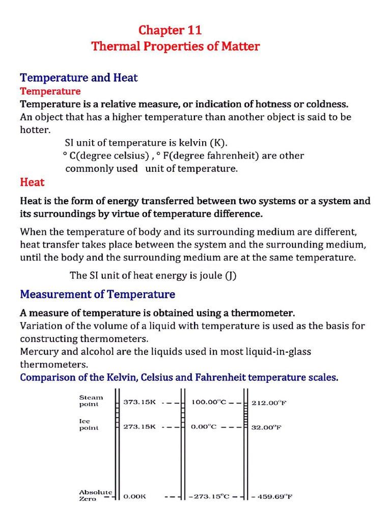 Thermal Properties of Matter 1 | PDF