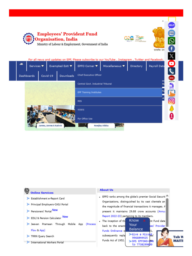 Employees' Provident Fund Organisation | PDF