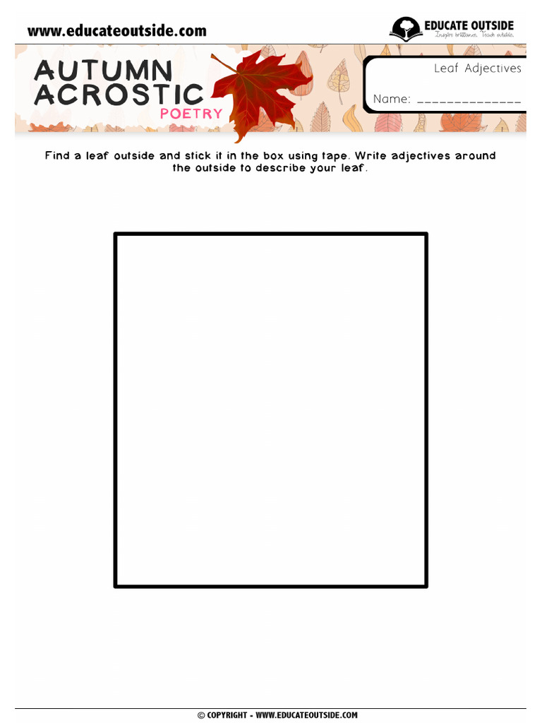Autumn-Acrostic-Leaf-Adjectives | PDF