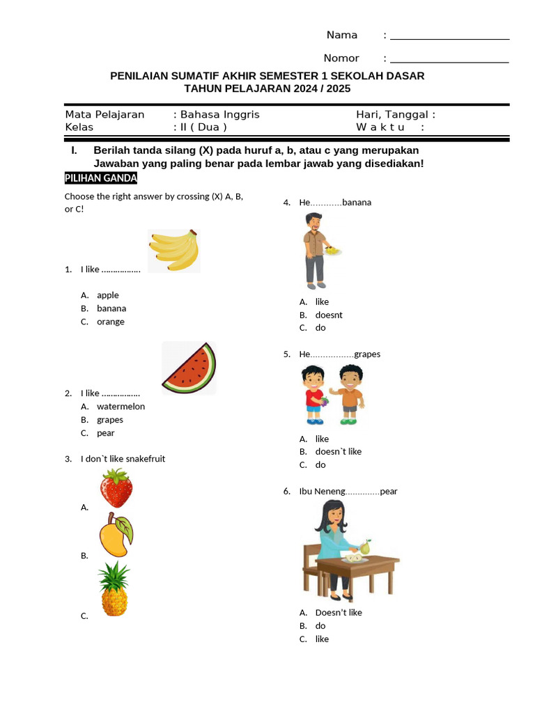 Ibu Neneng's Preference for Pears | PDF | Graphite | Edible Fruits
