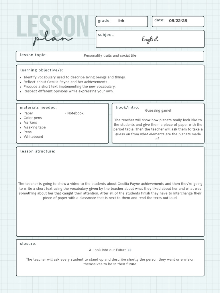 Lesson Plan (Cecil Payne) - 20250521 - 022212 - 0000 | PDF