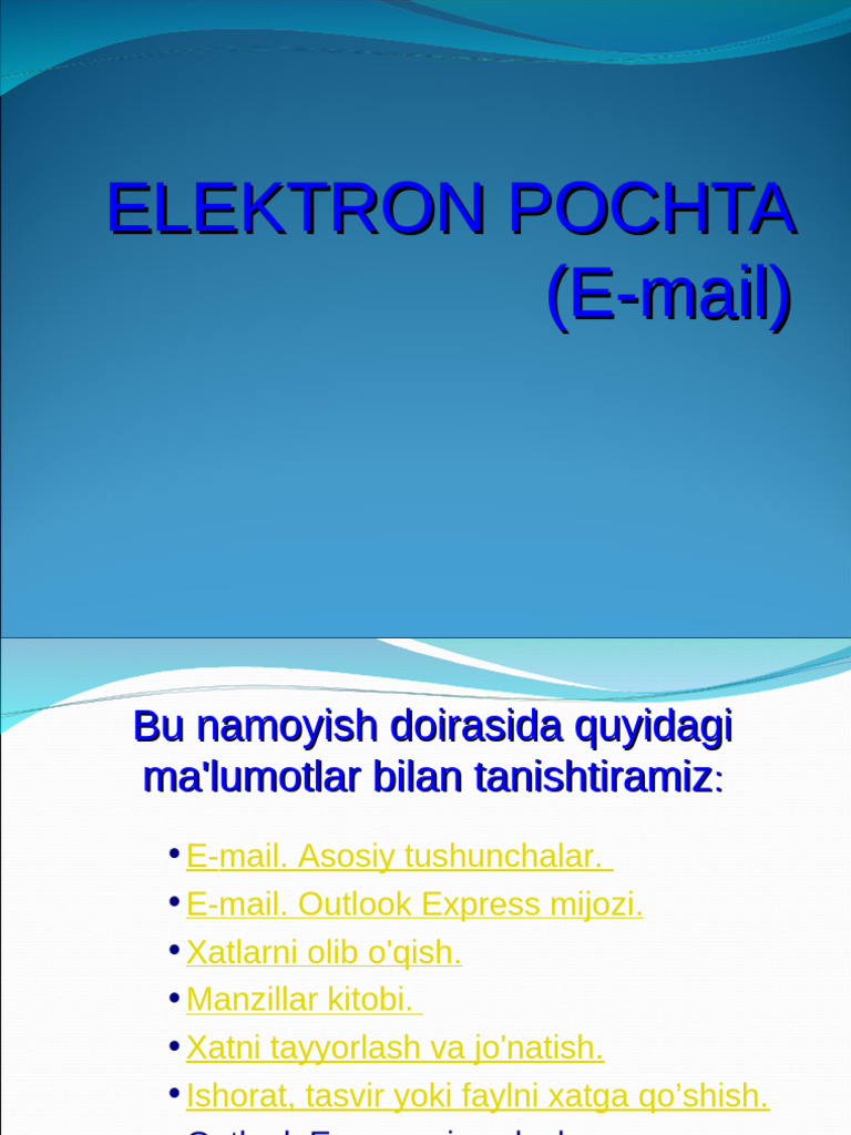 Elektron Pochta | PDF
