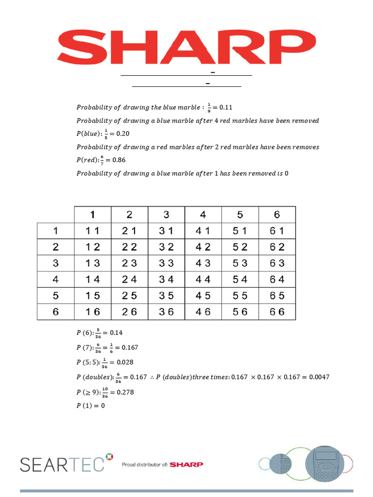Worksheet 5 Memorandum Probability Grade 11 Math Literacy | PDF