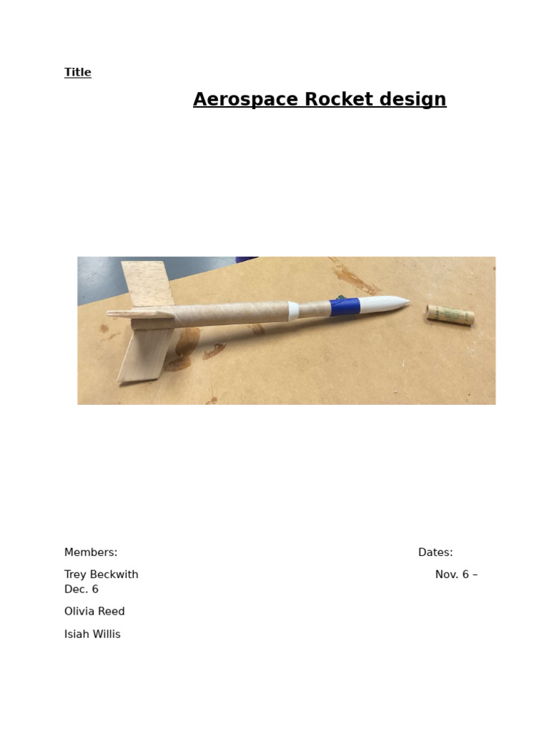 ModelRocketProject TreyBeckwith | PDF | Rocket | 3 D Computer Graphics