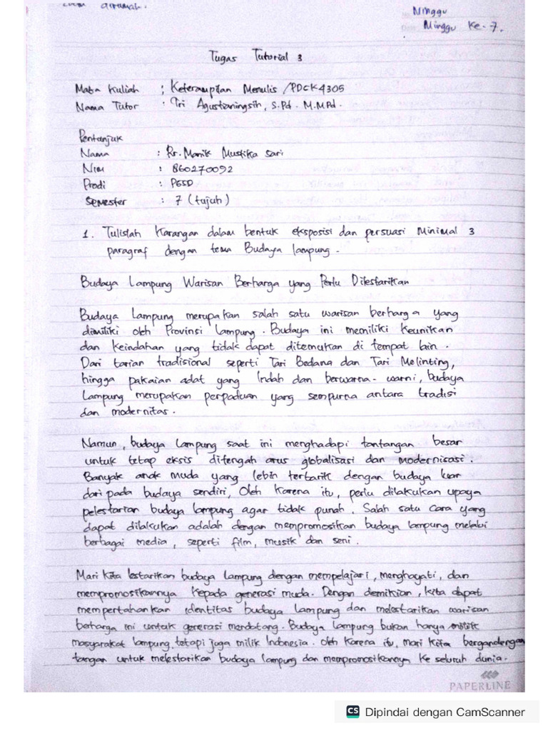 Tugas Tutorial 3 Keterampilan Menulis Pdf