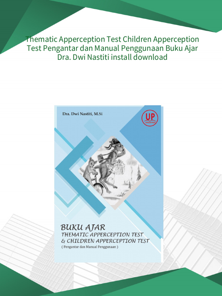 Thematic Apperception Test Children Apperception Test Pengantar Dan ...