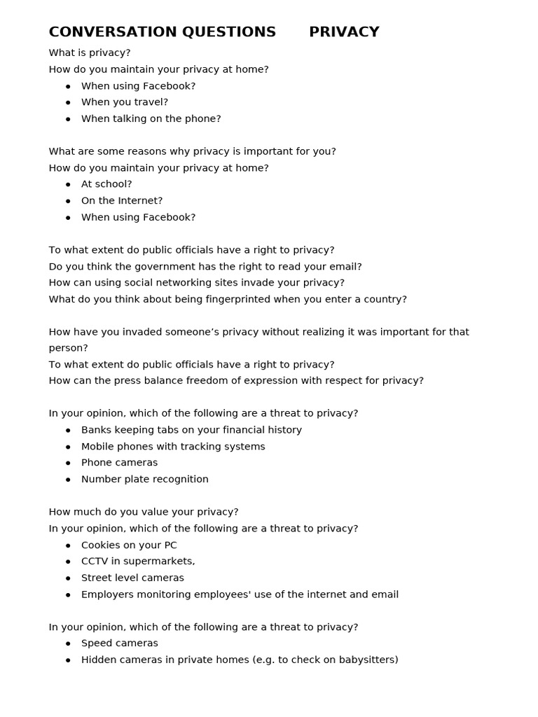 Exploring Privacy Concerns and Questions | PDF | Privacy | Radio ...
