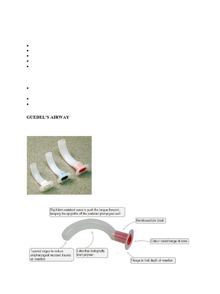 Airway Devices - Airway Adjuncts, Supraglottic Devices | PDF | First Aid | Respiratory System