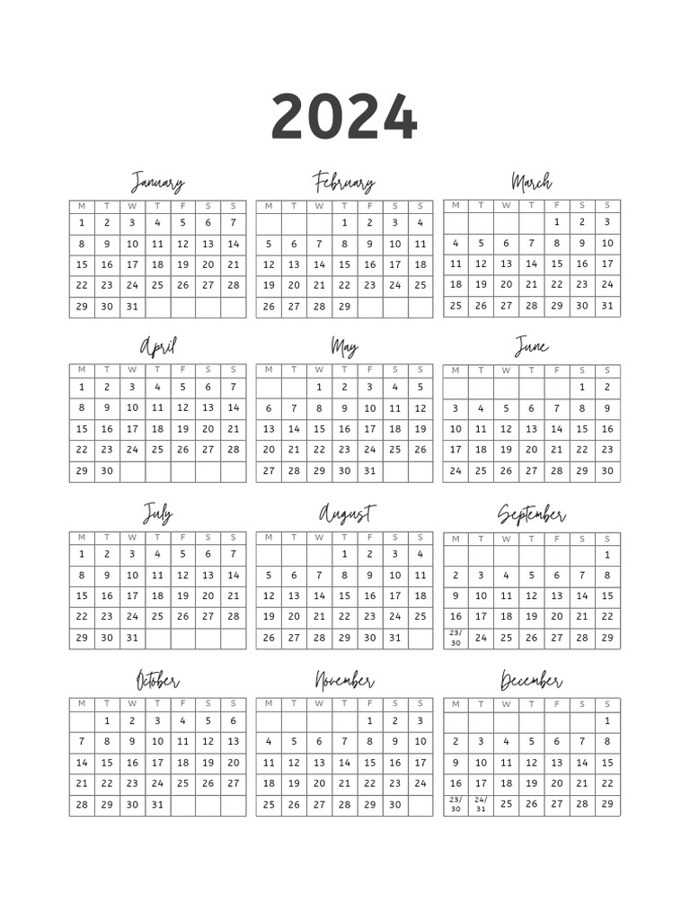 Monthly Planner and Review 2024 | PDF