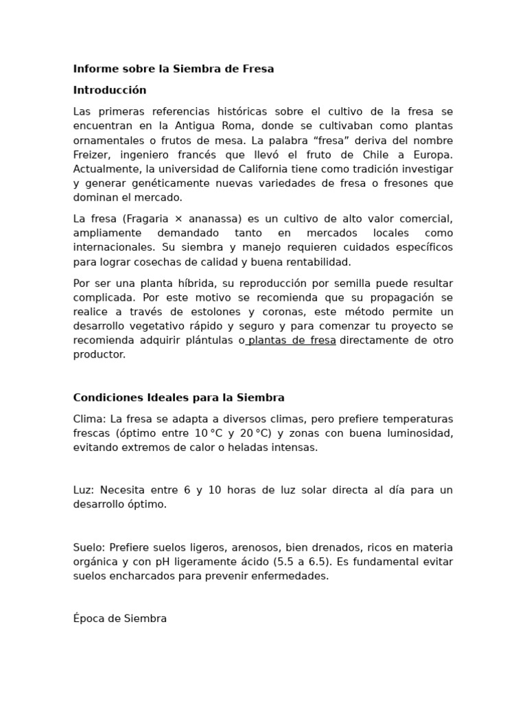Guía Práctica para Cultivo de Fresas | PDF | fresa | Agricultura