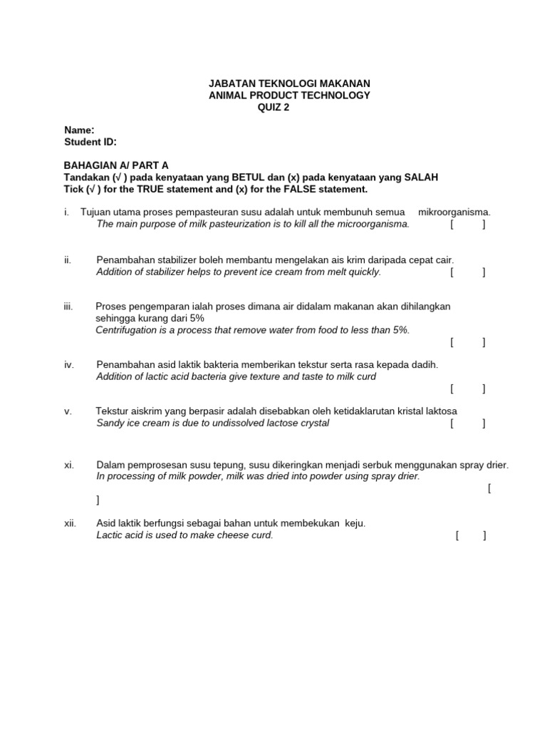 Quiz 2 Chapt 3 Sesi 1 2023 2024 | PDF