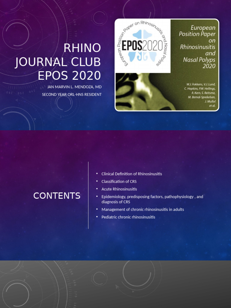 EPOS 2020 Guidelines on Rhinosinusitis | PDF | Otorhinolaryngology ...