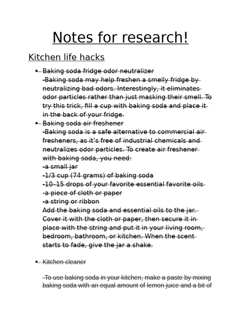 Essential Baking Soda Life Hacks | PDF | Sodium Bicarbonate | Bathroom
